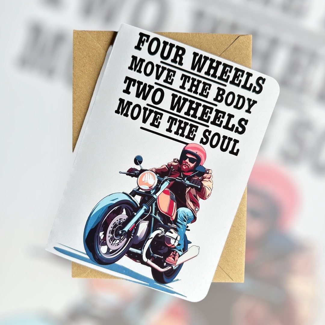Motorcyclist Enthusiast Birthday Card Motorbike Birthday Card Biker ...