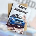 Personalised Registration Rally Car Birthday Card Customised Rally Car ...