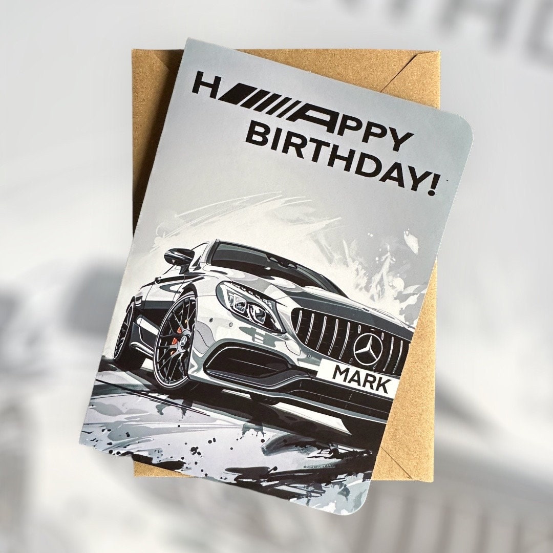 Personalised Car Registration Birthday Card Car Lover Birthday Card Gift for Car Lover on Their ...