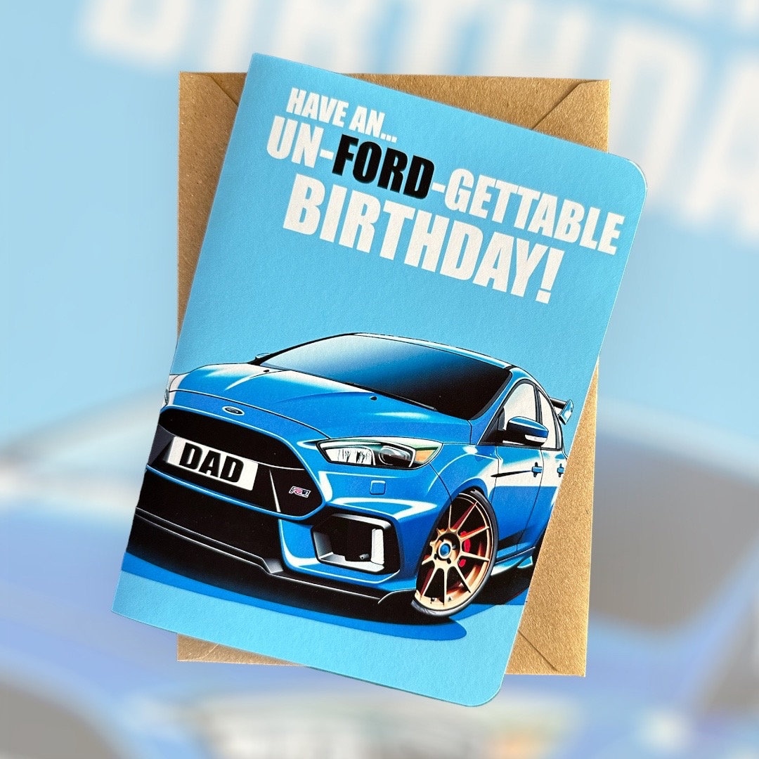 Personalised Focus ST Birthday Card Car Enthusiast Birthday Card Ford ...