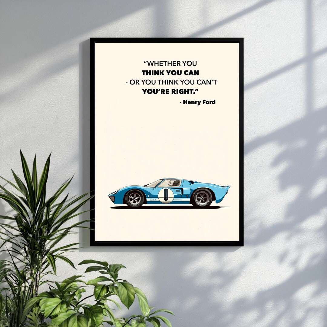 Supercar Poster Ford GT40 Le Mans Poster Race Car Poster Inspirational ...