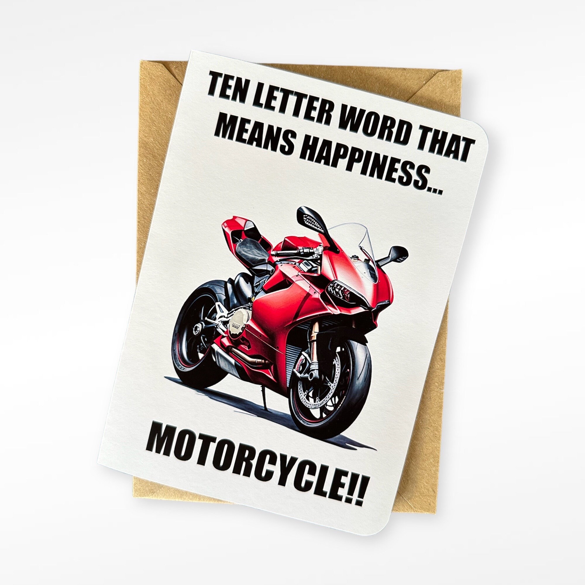 Happy Birthday Card Motorcycle Enthusiast Card Biker Card Petrol Head ...