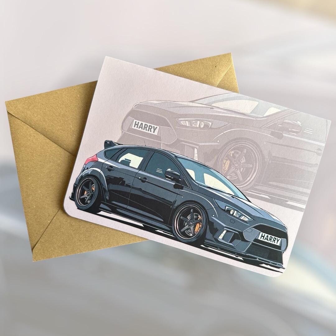 Personalised Car Birthday Card Customised Sports Car Birthday Card Car ...