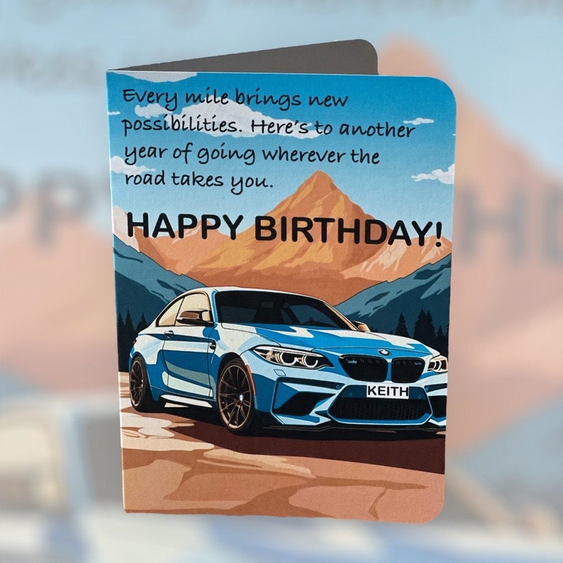 Personalised Car Birthday Card Car Lover Birthday Card BMW M2 Birthday ...