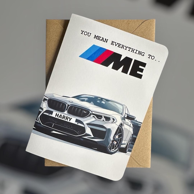 BMW M5 Personalized Birthday Card BMW Birthday Card Car Lover Birthday ...