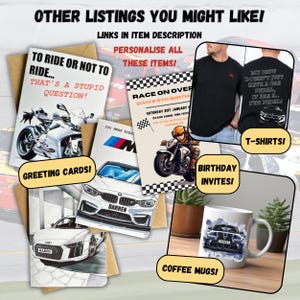 Personalised Rally Car Birthday Card Race Car Birthday Card Car Lover ...