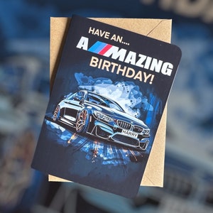 Personalised Registration BMW M4 Competition Birthday Card BMW M4 ...