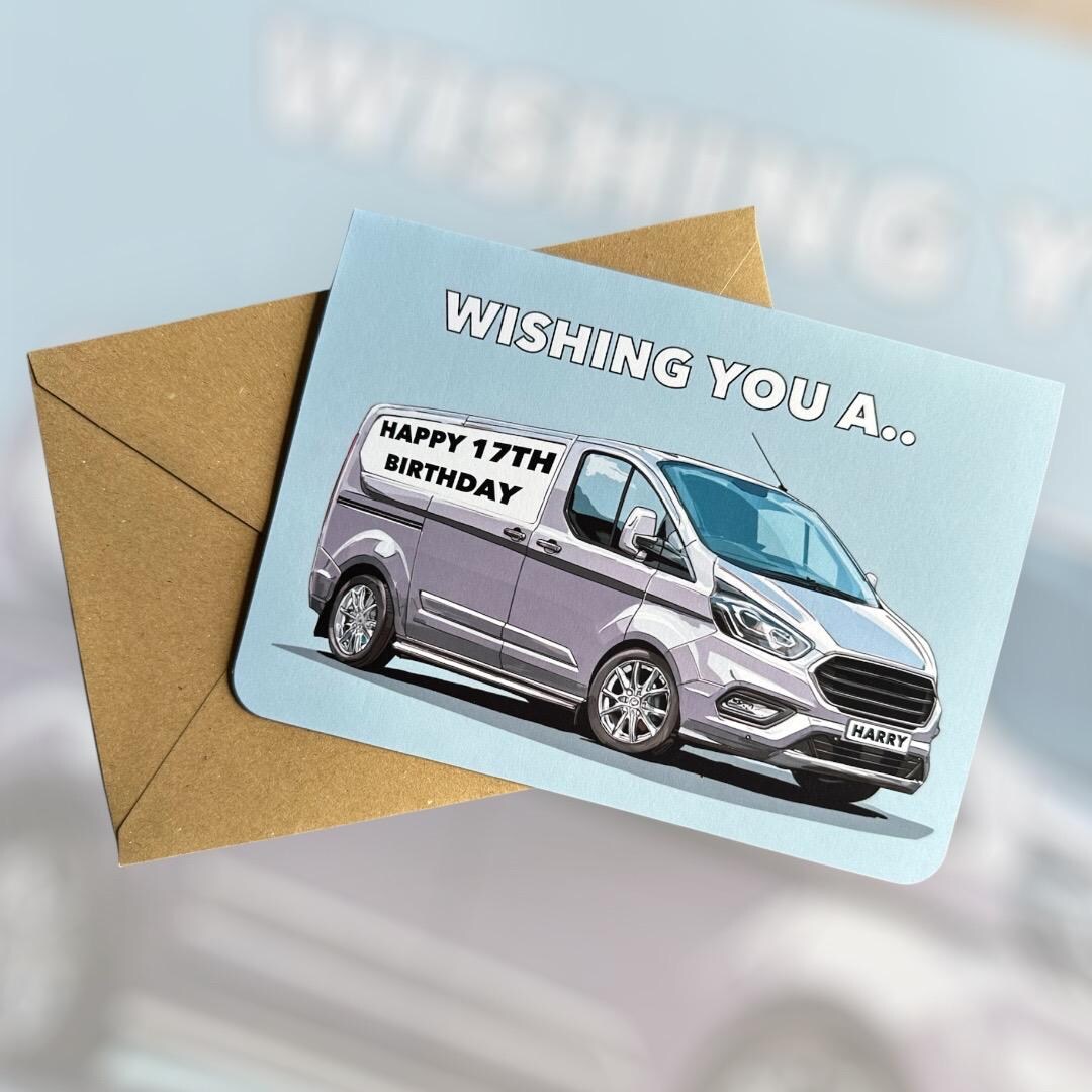 Personalised Van Birthday Card Customised Van Birthday Card Gift for ...