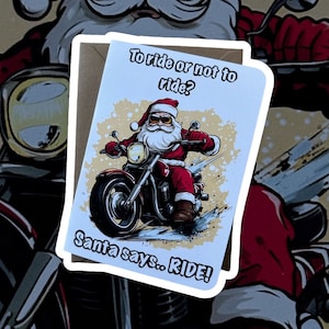 Motorbike Christmas Card Biker Christmas Card Biker Lover Christmas ...