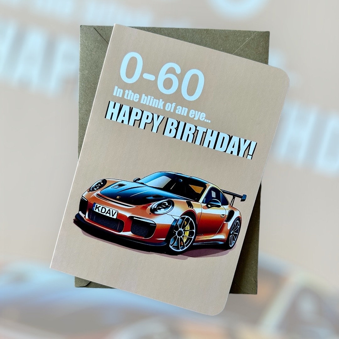 Personalised Porsche 911 GT3 RS Birthday Card, Porsche Birthday Card ...