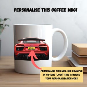 Personalised Coffee Mug Supercar Coffee Mug Audi R8 Coffee Mug Car ...