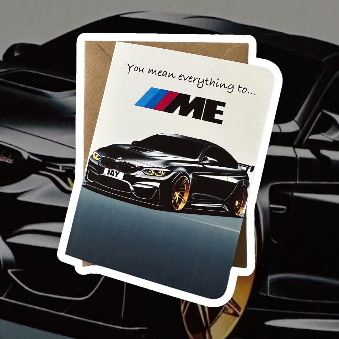 Personalised Registration BMW M4 Competition Birthday or Anniversary ...