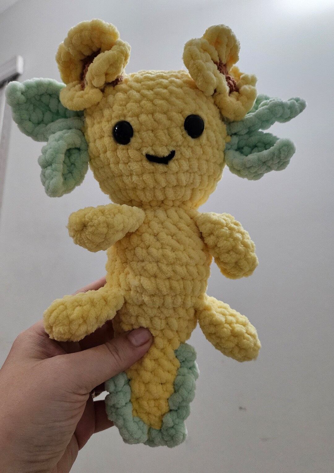Handmade Sunflower Axolotl Crocheted Plushie - Etsy