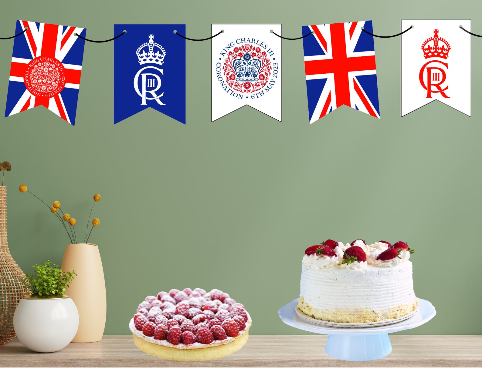 Printable Digital Download Coronation Bunting With 8 Different Designs ...