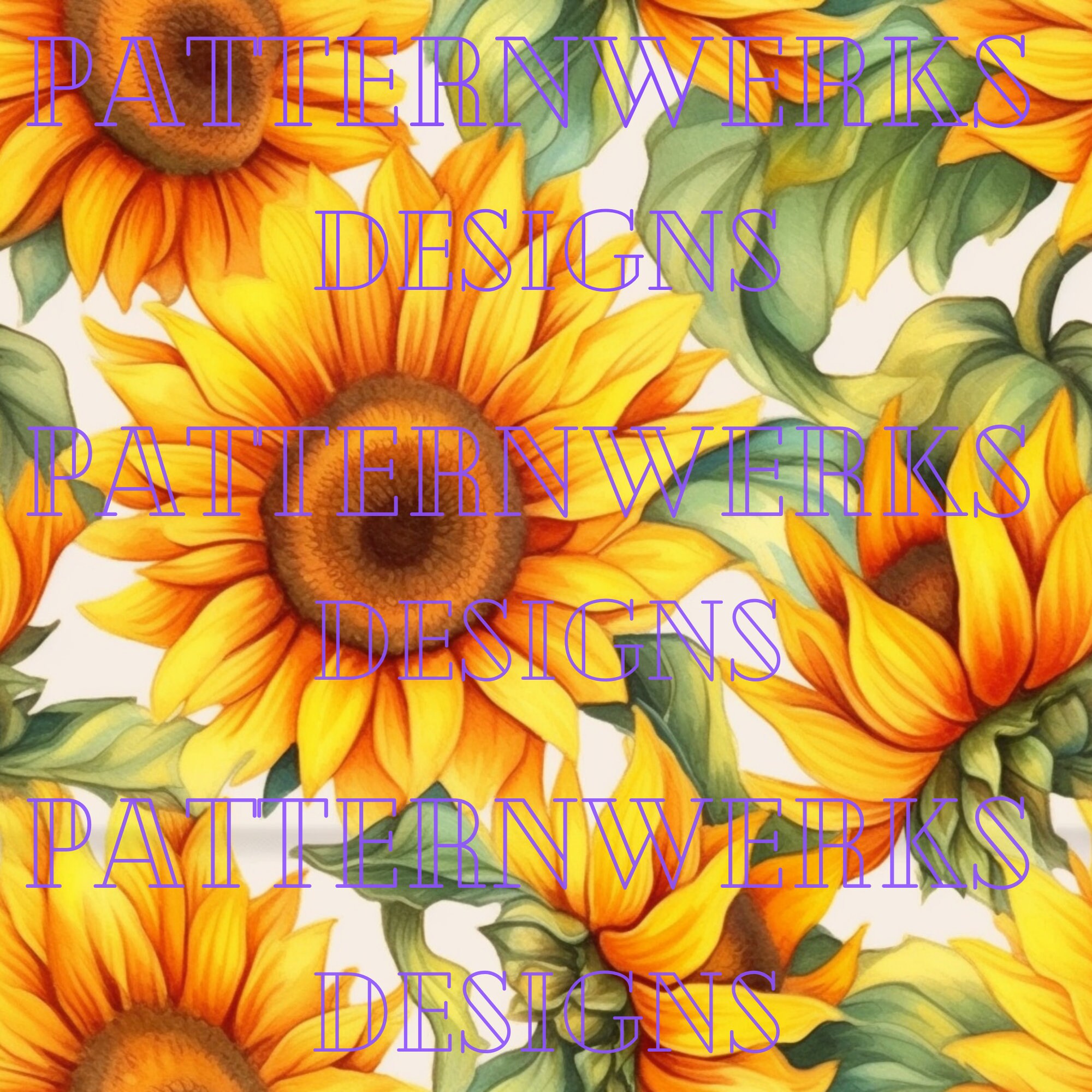 Watercolor Sunflower Digital Paper -- Seamless Pattern -- Flower ...