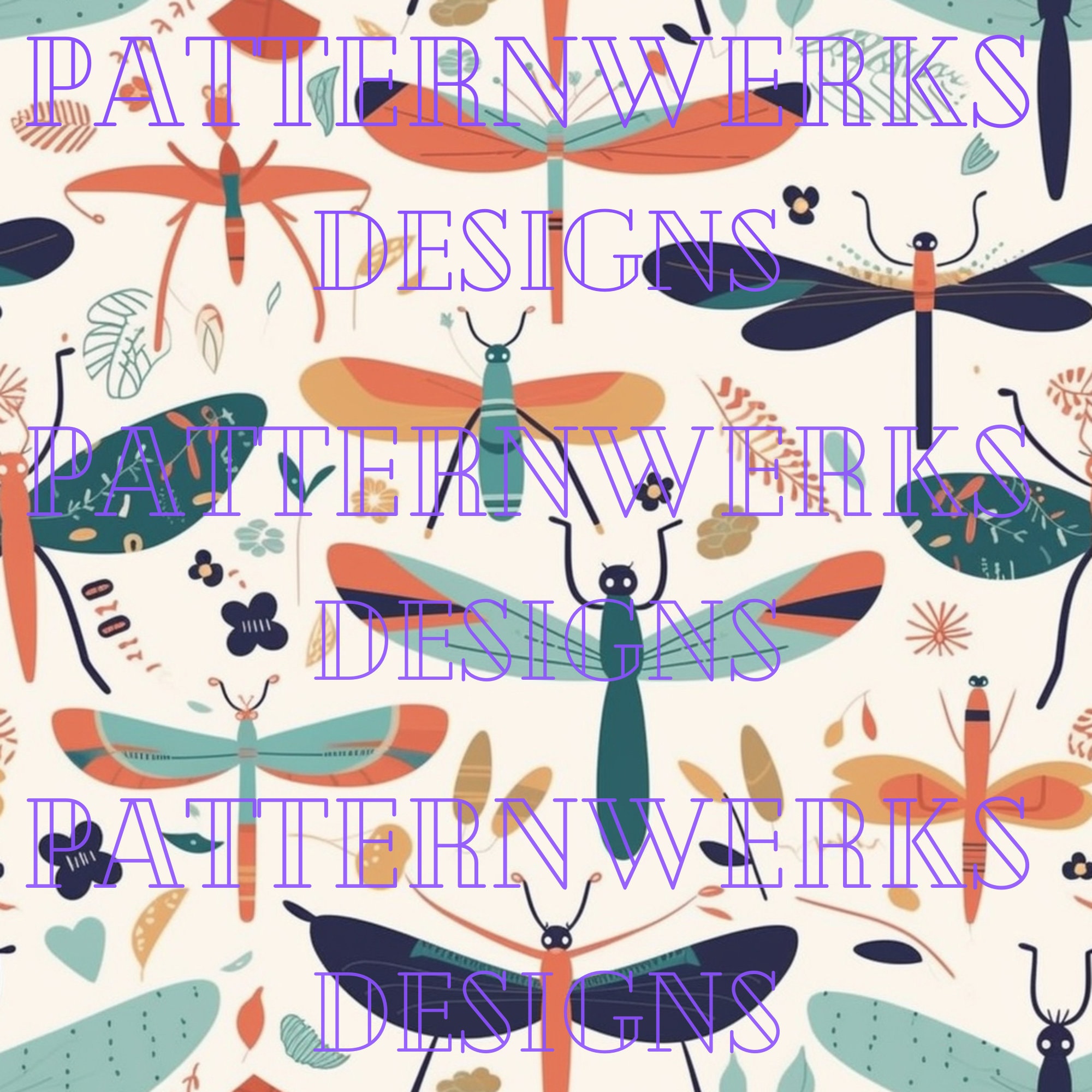 Insect Digital Paper -- Seamless Pattern -- Bug Backgrounds -- 12 ...