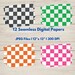 Rainbow Checkerboard Digital Paper -- Seamless Pattern -- Checkerboard ...