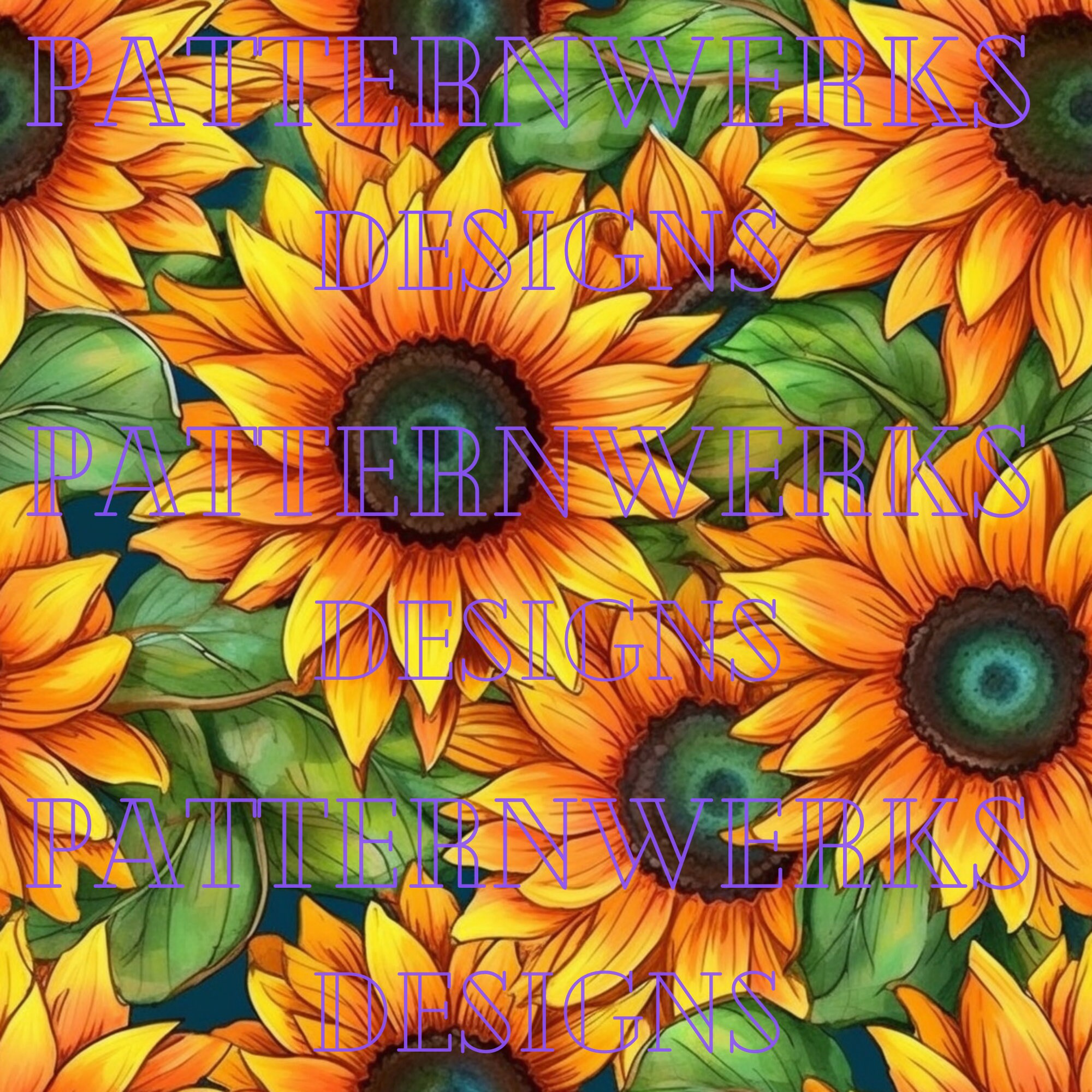 Watercolor Sunflower Digital Paper -- Seamless Pattern -- Flower ...