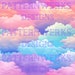 Pastel Cloudy Skies Digital Paper -- Seamless Pattern -- Cloud ...