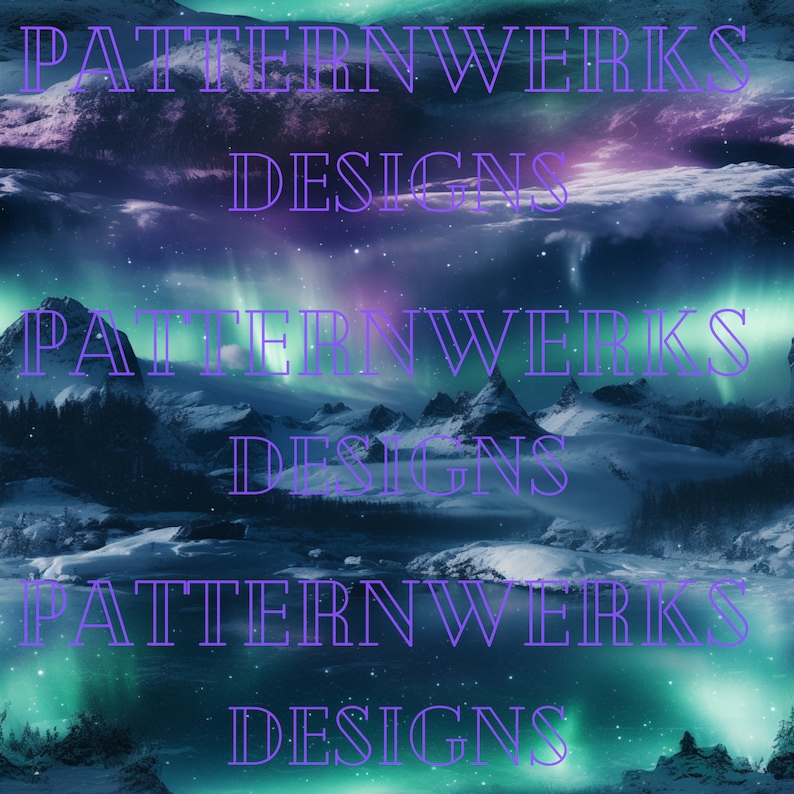 Northern Lights Digital Paper -- Seamless Pattern -- Northern Lights ...