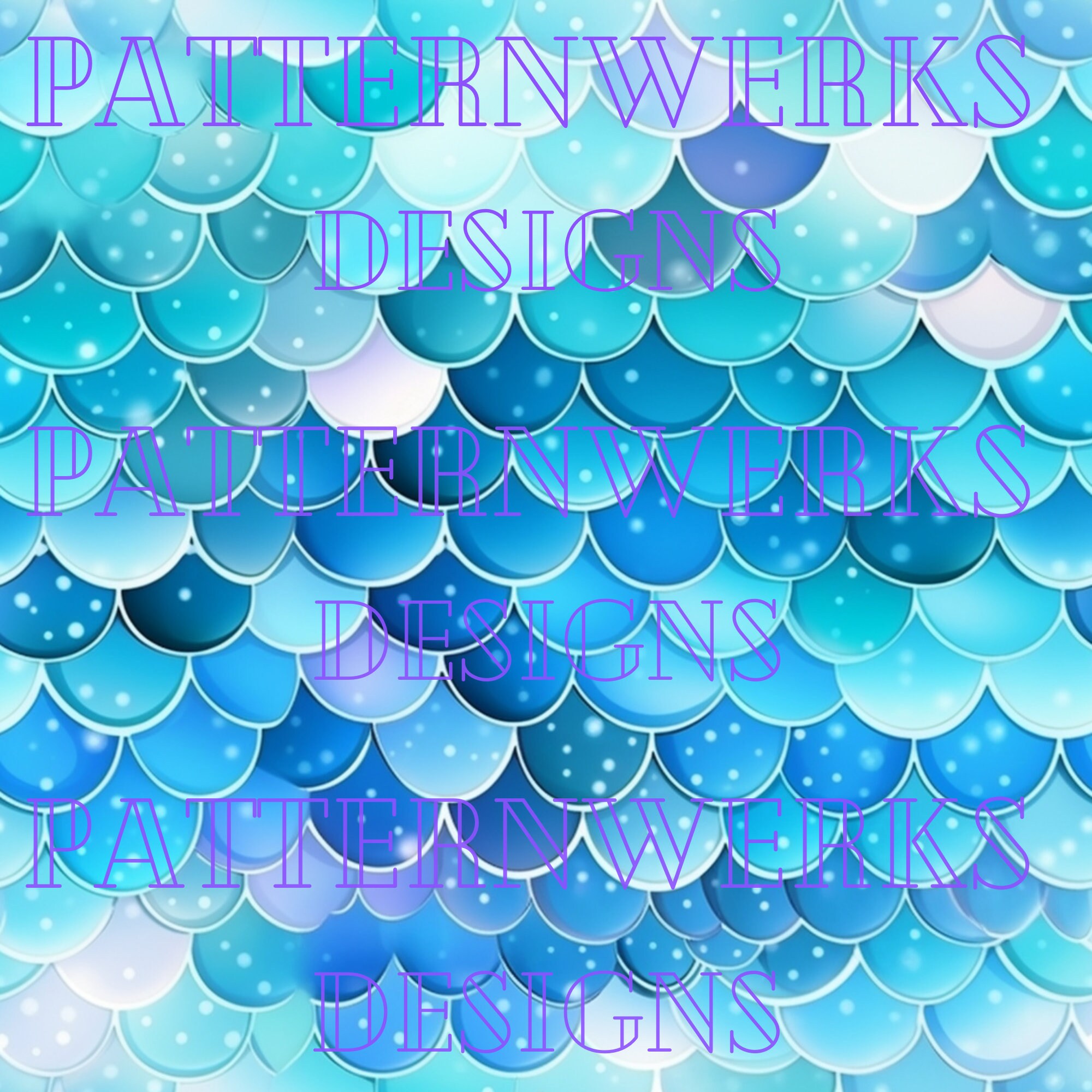 Blue Mermaid Scale Digital Paper Seamless Pattern - Etsy