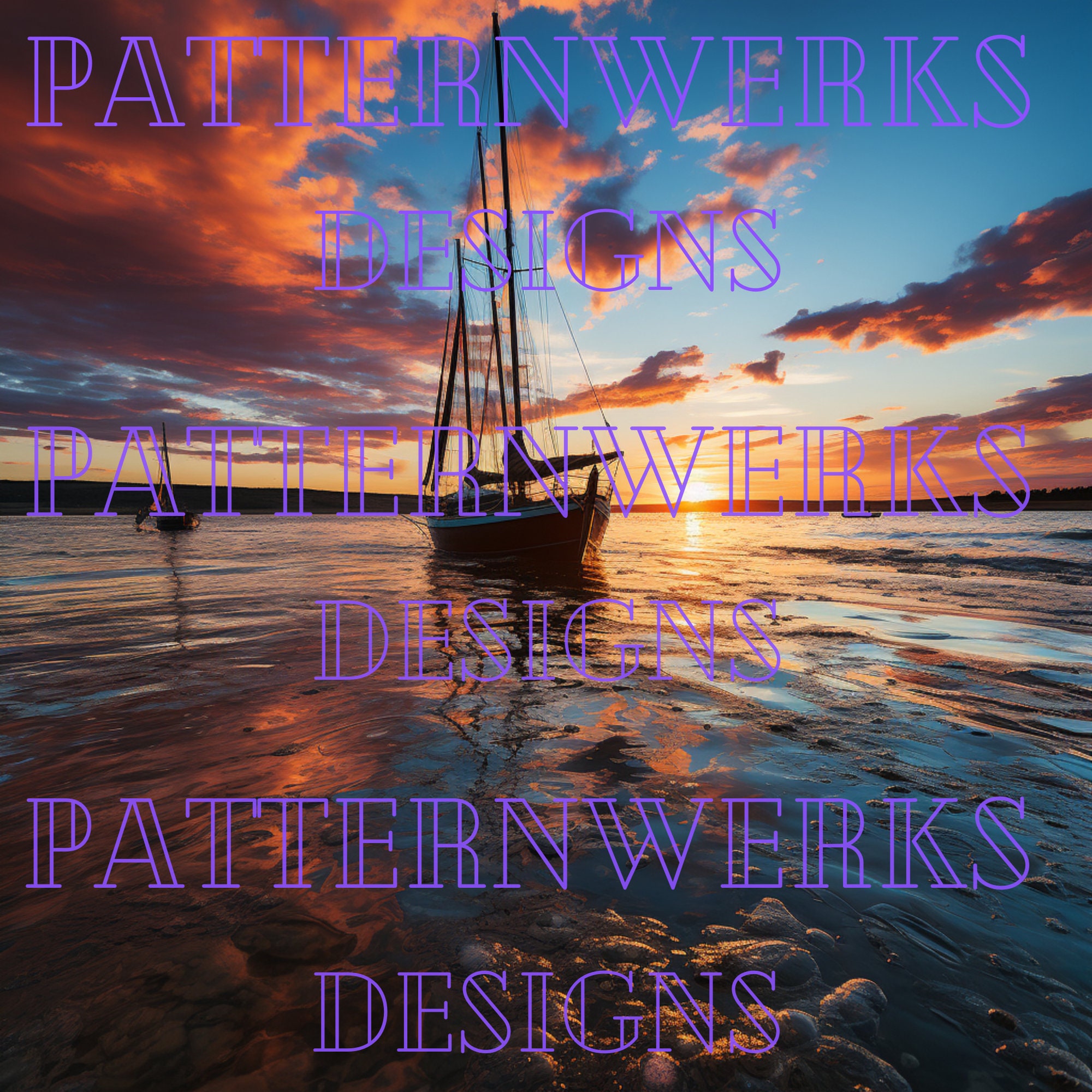 Sailboats at Sunset Digital Paper -- Sailboat Backgrounds -- 12 Designs ...