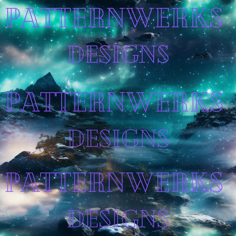 Northern Lights Digital Paper -- Seamless Pattern -- Northern Lights ...