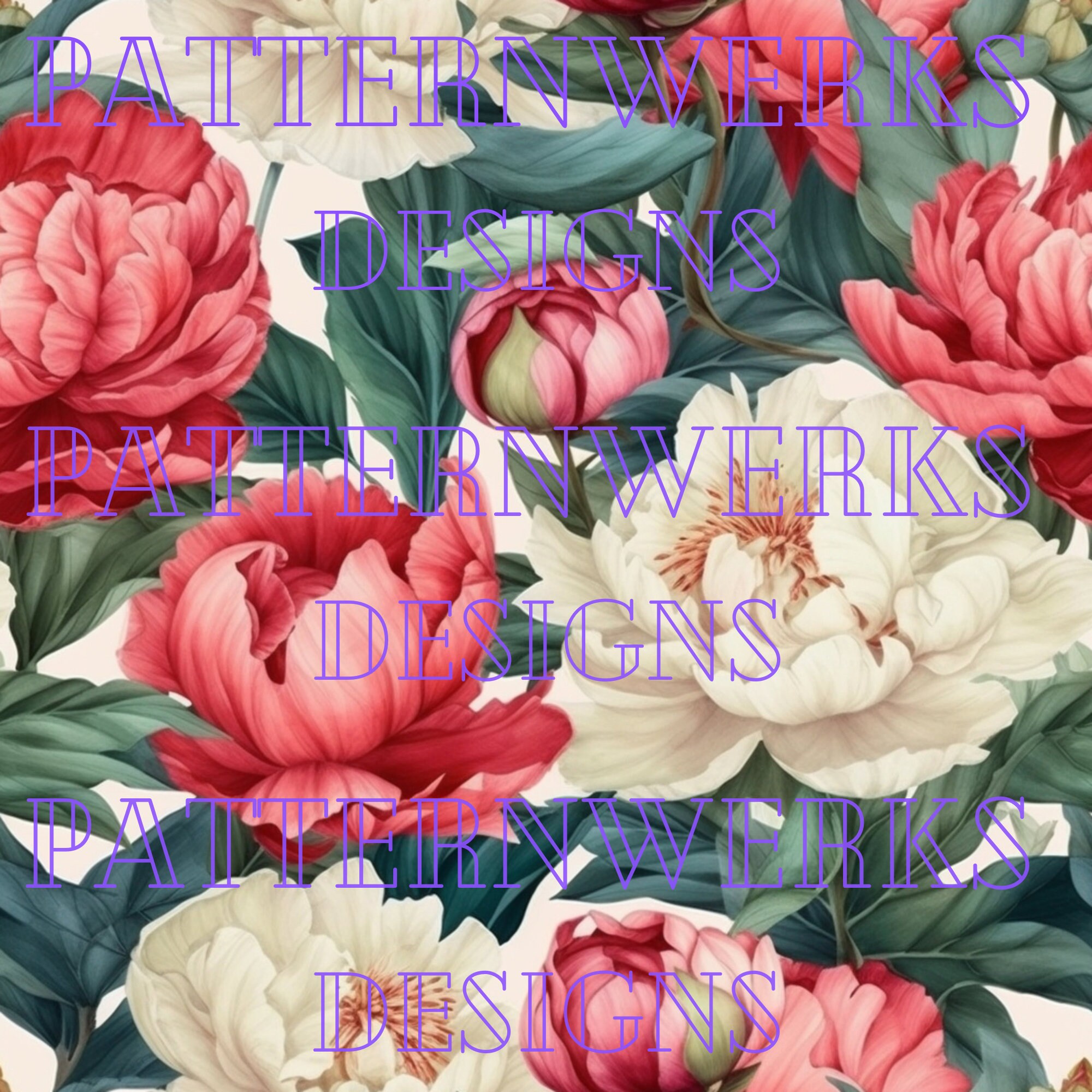 Peony Flowers Digital Paper -- Seamless Pattern --flower Backgrounds ...