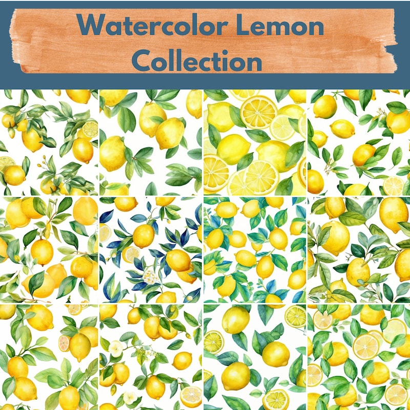 Lemon Backdrop - Etsy