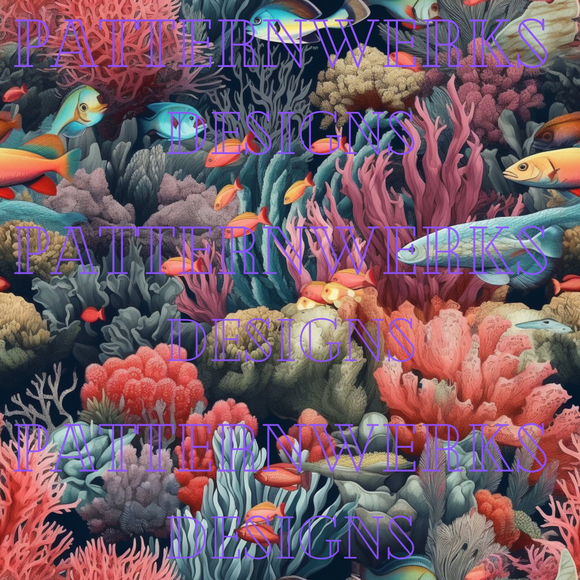 Coral Reef Digital Paper -- Seamless Pattern -- Coral Reef Backgrounds ...