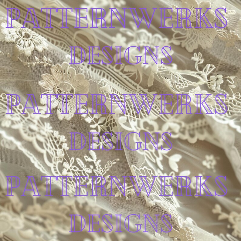 Ivory Vintage Lace Digital Paper -- Seamless Pattern -- Lace ...