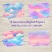 Pastel Cloudy Skies Digital Paper -- Seamless Pattern -- Cloud ...
