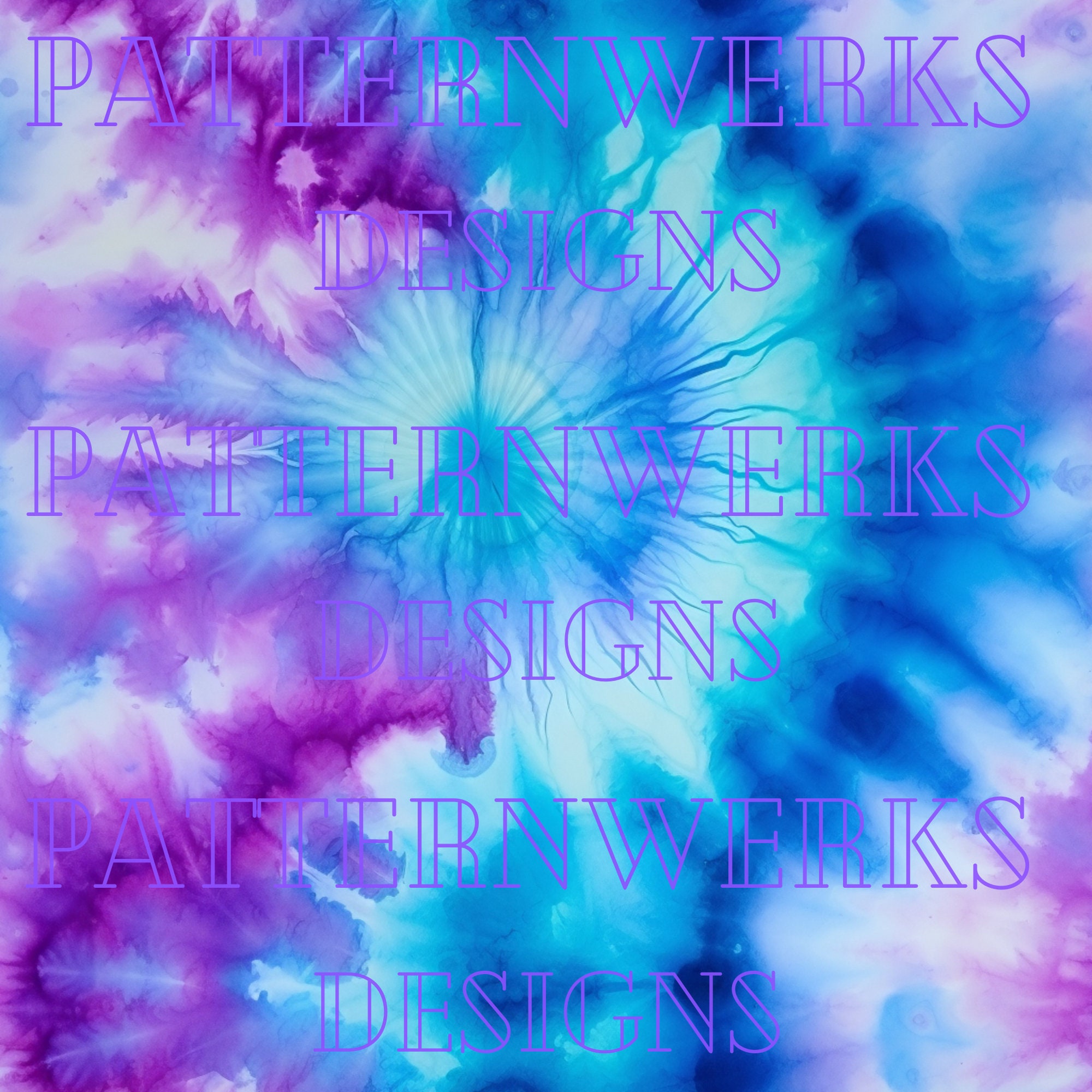 Blue and Purple Tie Dye Digital Paper -- Seamless Pattern -- Tie Dye ...