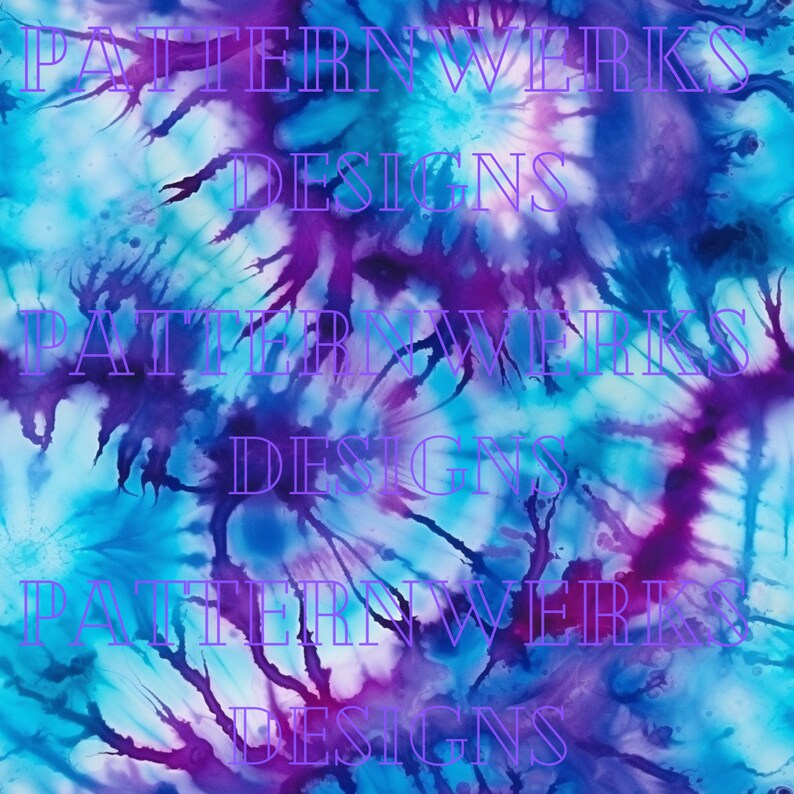 Blue and Purple Tie Dye Digital Paper -- Seamless Pattern -- Tie Dye ...