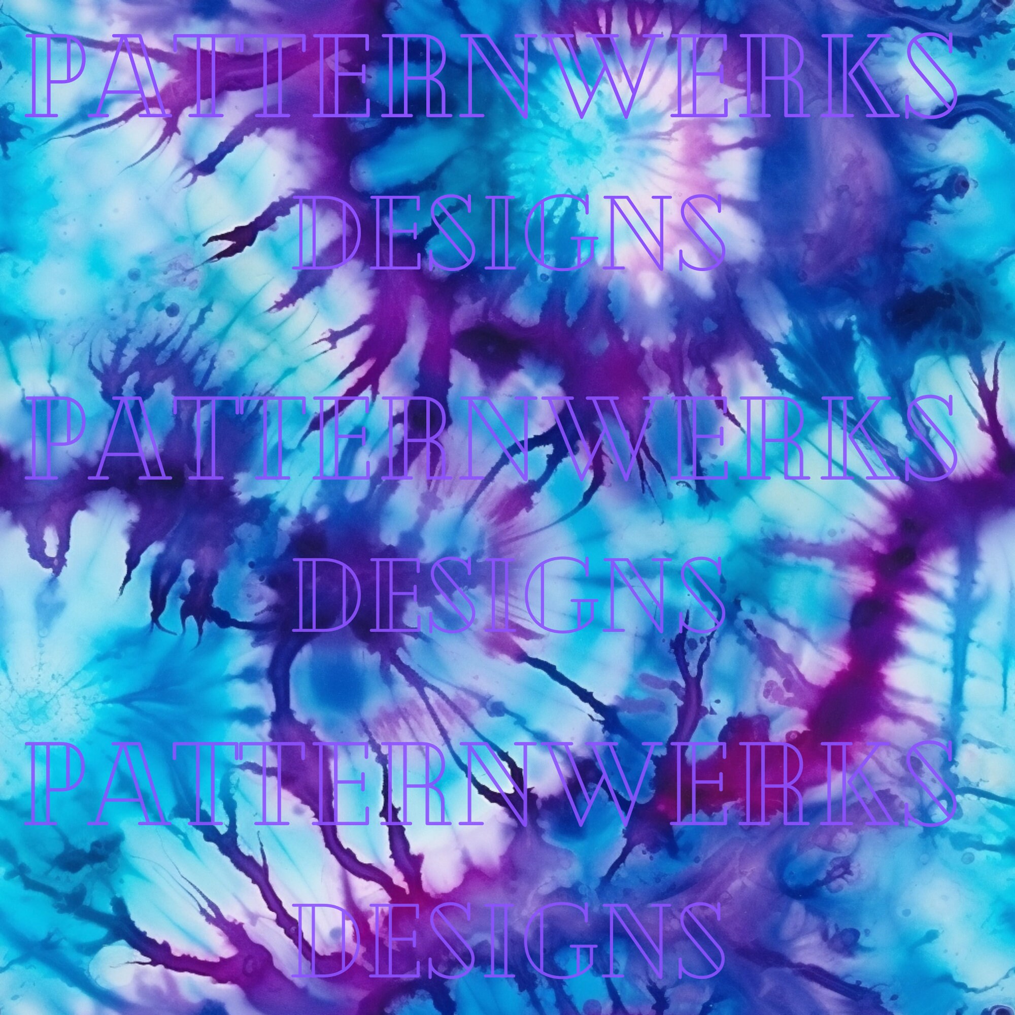 Blue and Purple Tie Dye Digital Paper -- Seamless Pattern -- Tie Dye ...