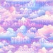 Pastel Cloudy Skies Digital Paper -- Seamless Pattern -- Cloud ...