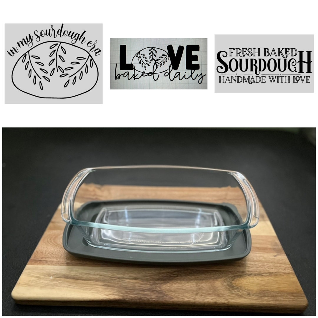 Customizable Glass SOURDOUGH Bread Pan Baking Dish Etched by Hand - Etsy