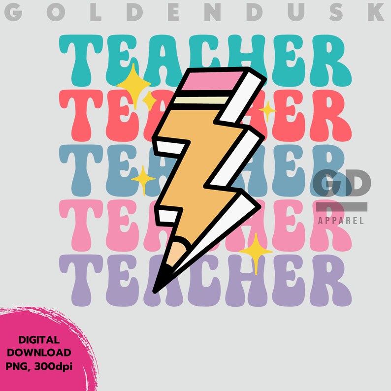 Retro Teacher Png Back to School Png Retro School Png - Etsy