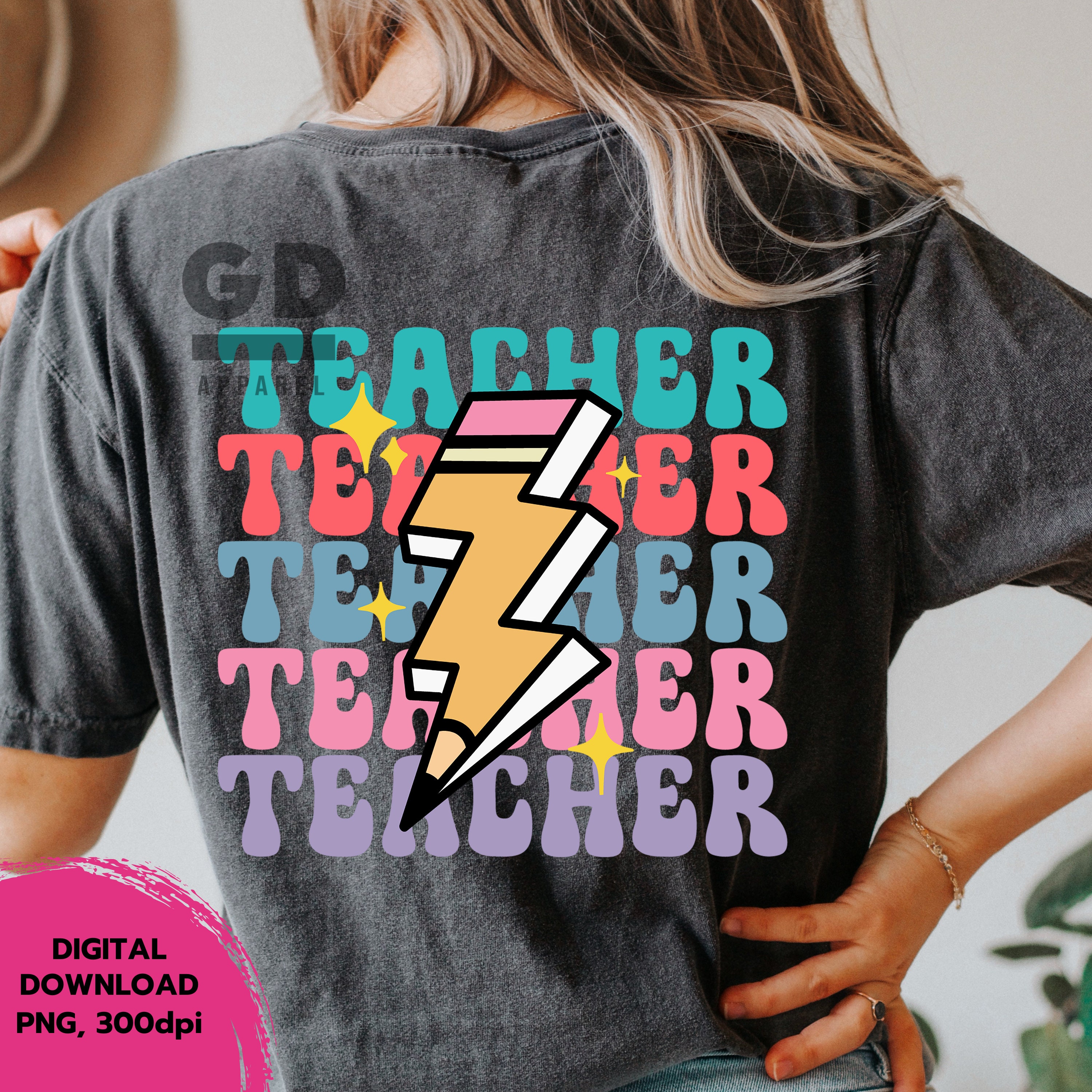 Retro Teacher Png Back to School Png Retro School Png - Etsy
