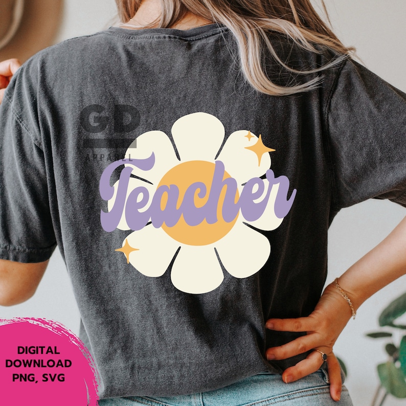 Retro Teacher Png Back to School Png, Retro School Png, Back to School ...