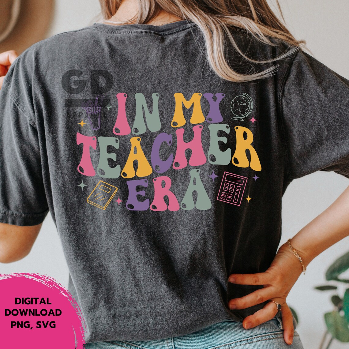 Retro Teacher Png Back to School Png, Retro School Png, Back to School ...