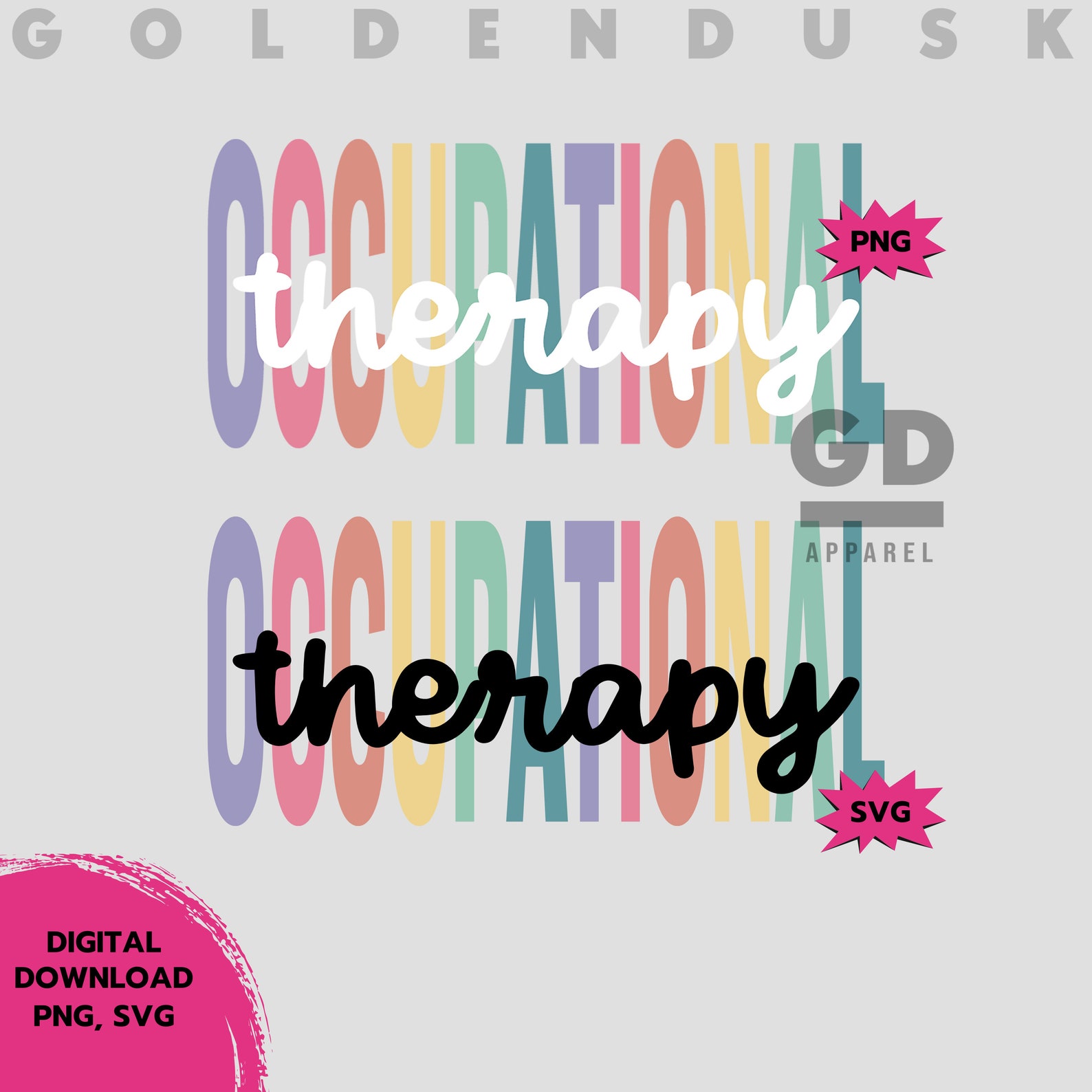 Occupational Therapy Png Healthcare Png Therapy Png Retro - Etsy