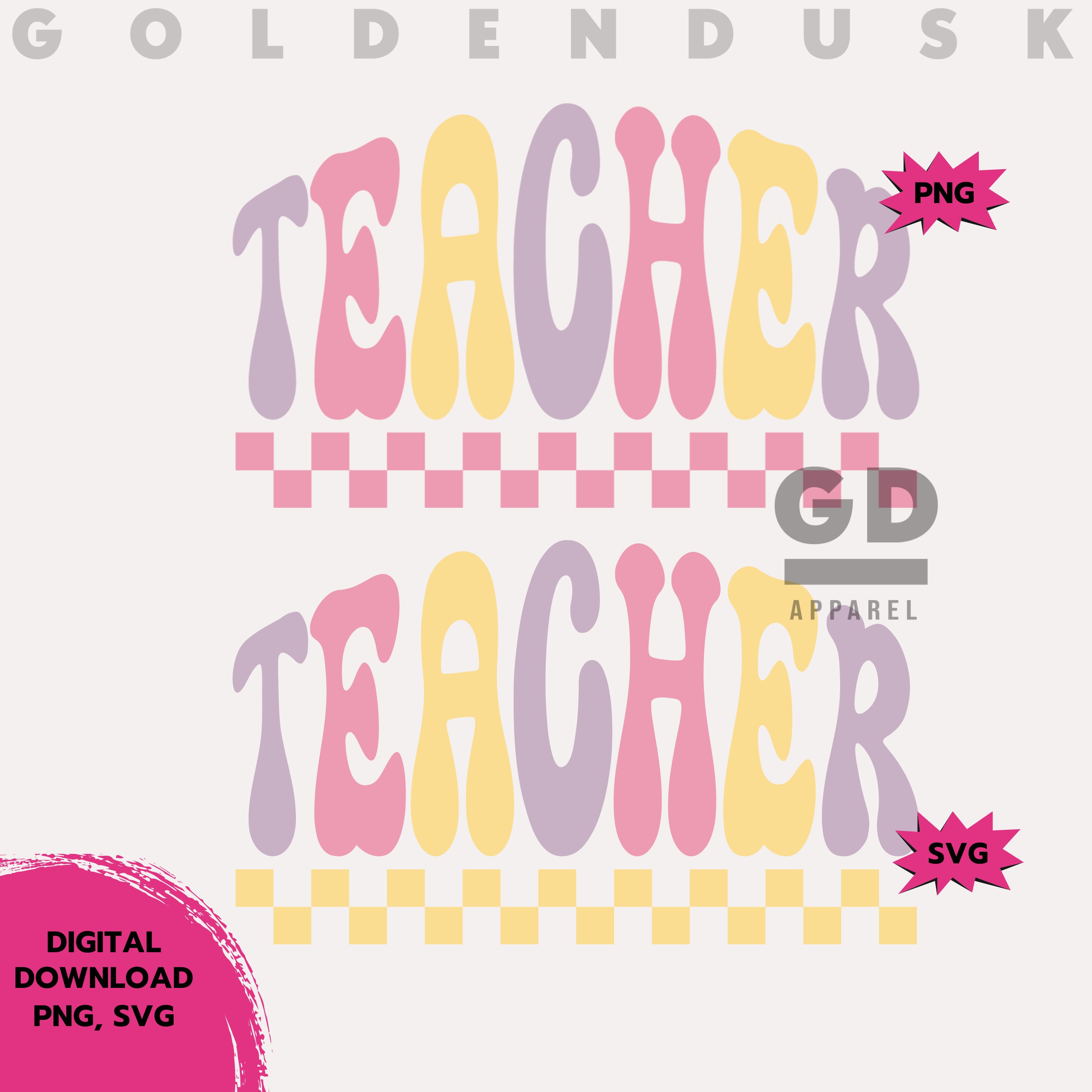 Retro Teacher Png Back to School Png, Retro School Png, Back to School ...