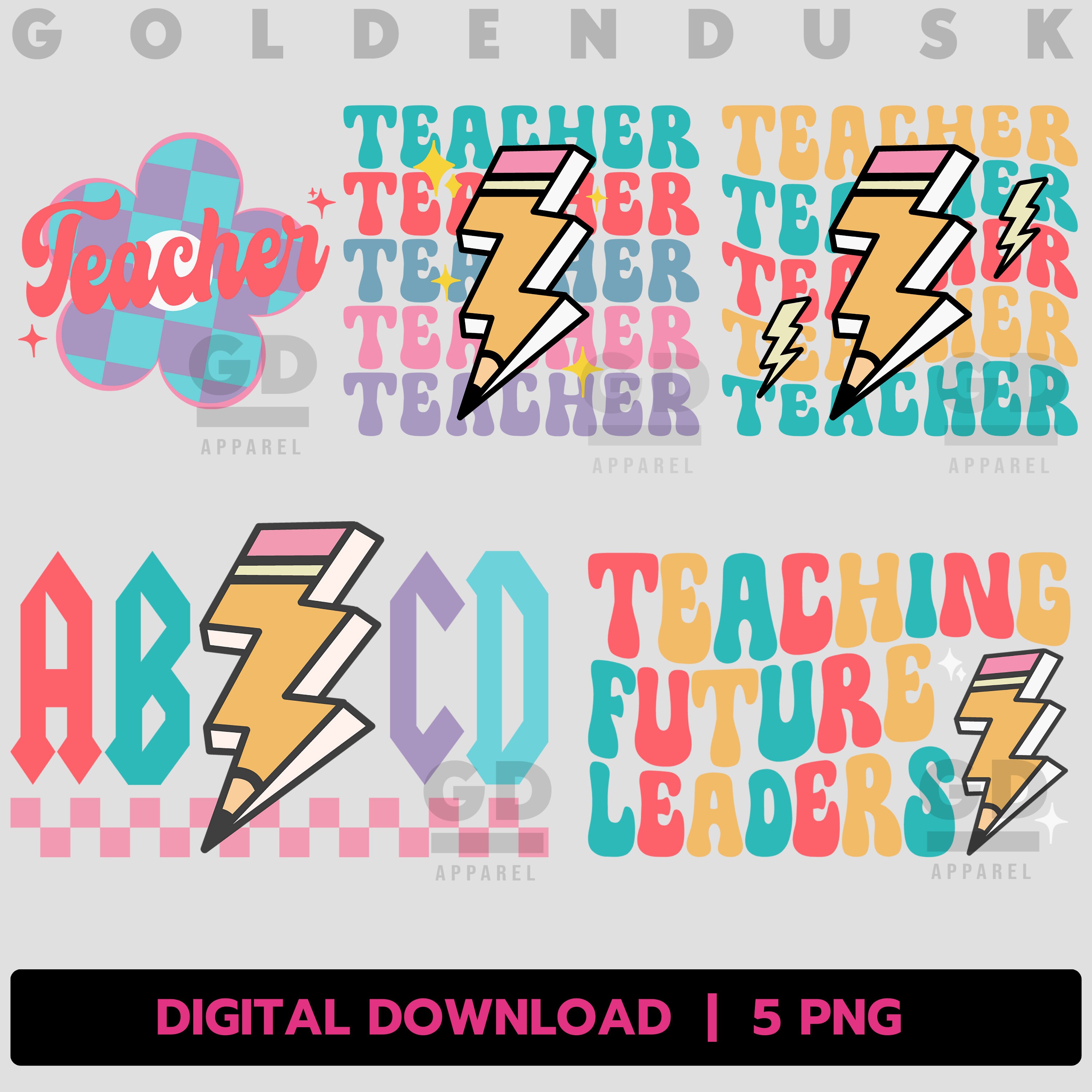 Retro Teacher Png Bundle Back to School Png Retro School - Etsy