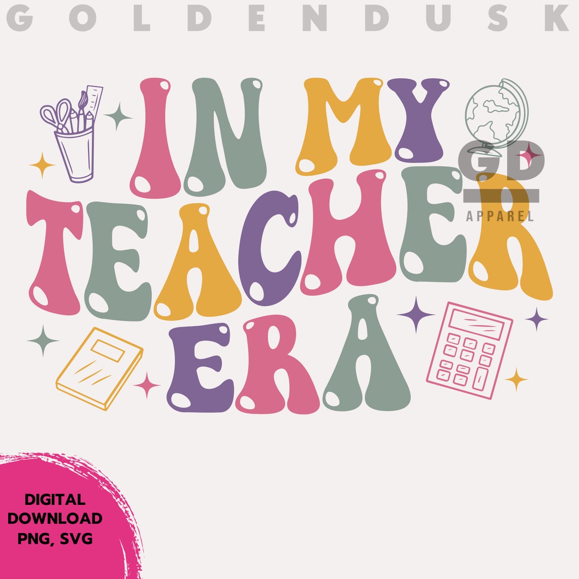 Retro Teacher Png Back to School Png, Retro School Png, Back to School ...