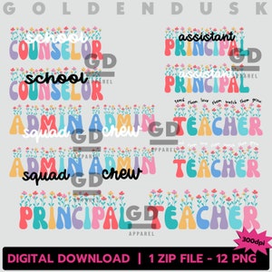 Retro Teacher Png Bundle | Back to School Png, Retro School Png, Back ...