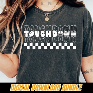 Retro Football Png Bundle, Football Svg Bundle, Touchdown Png ...