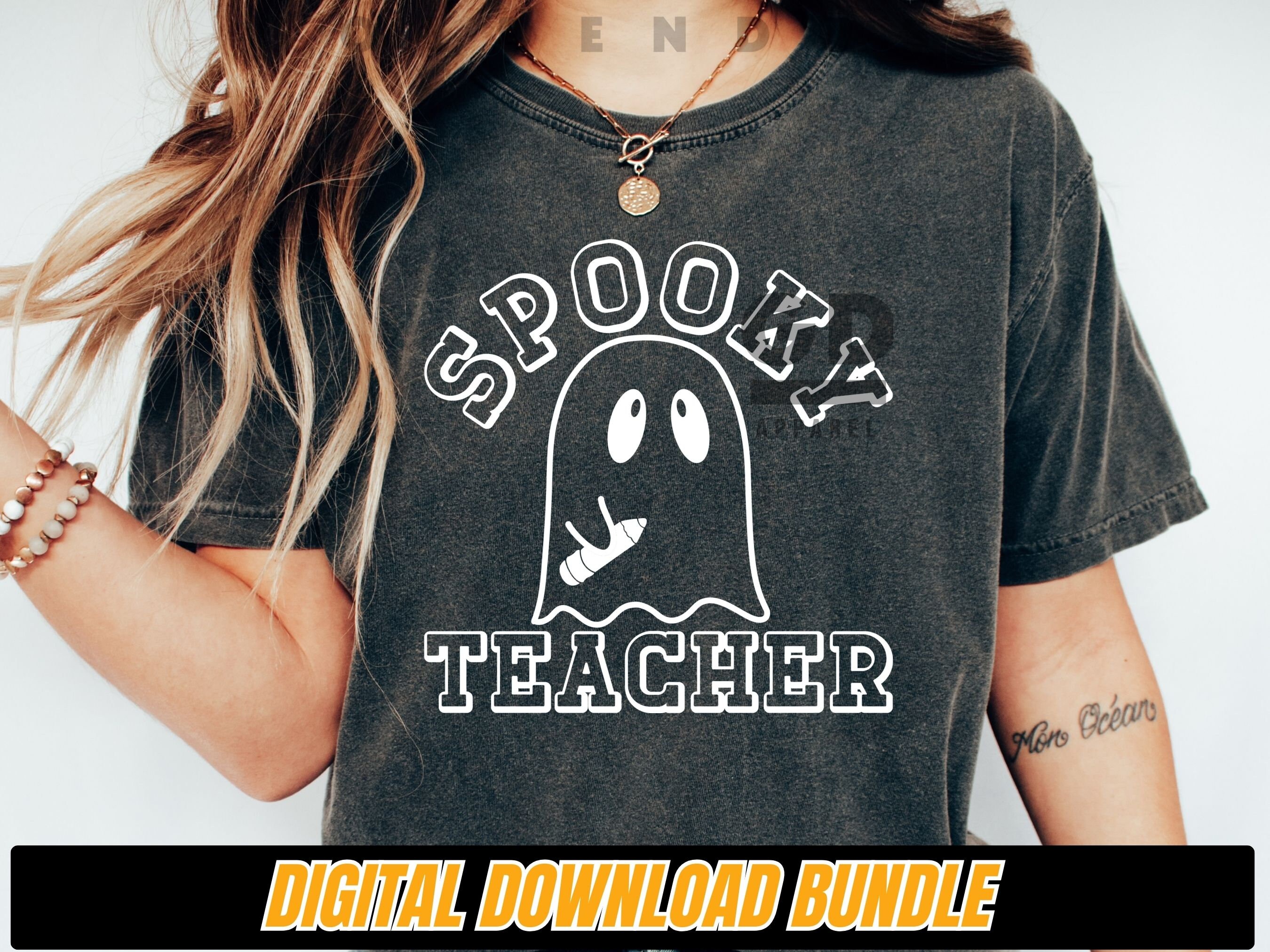 Retro Teacher Png Bundle, Halloween Png Bundle, Halloween Svg, School ...