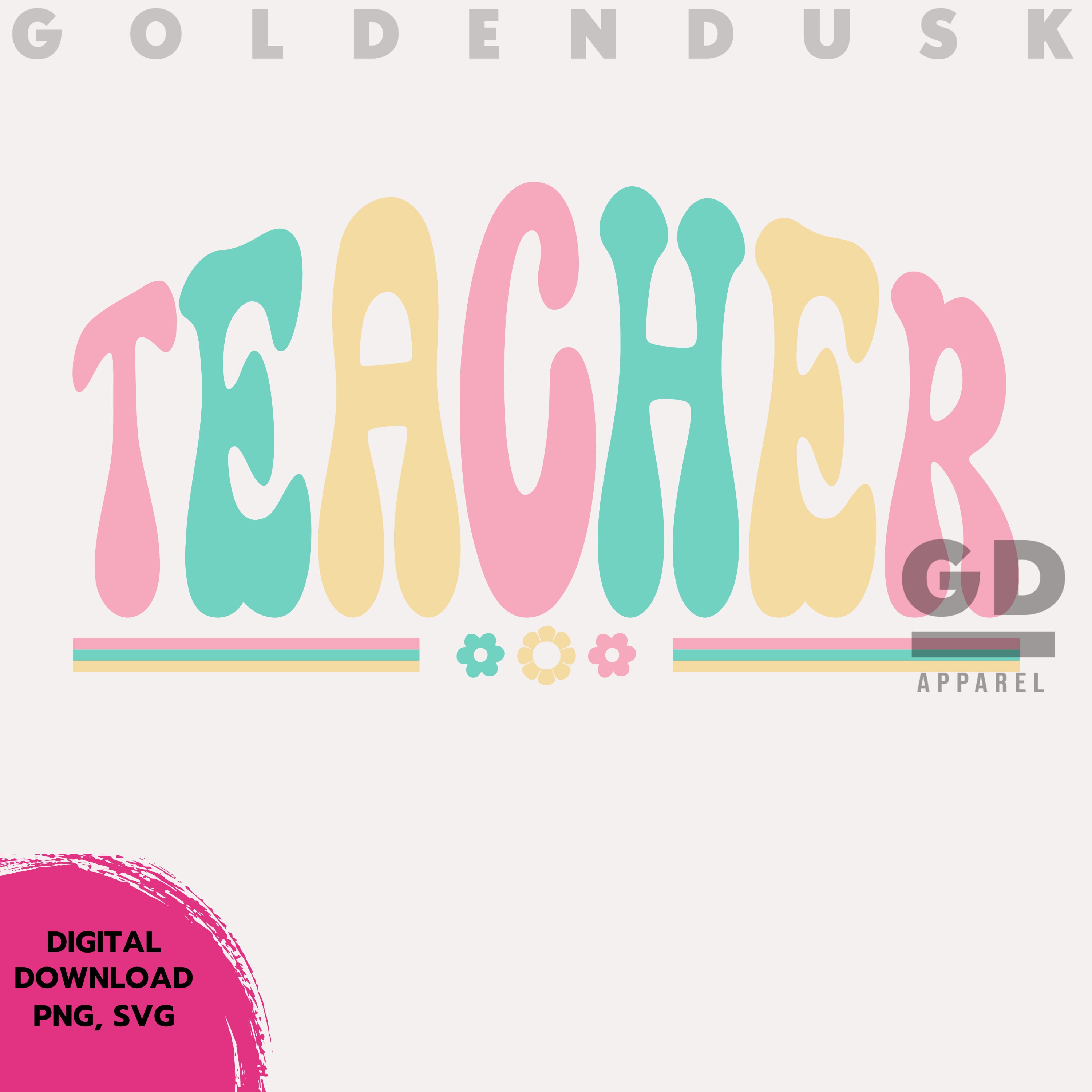 Retro Teacher Png | Back to School Png, Retro School Png, Back to ...