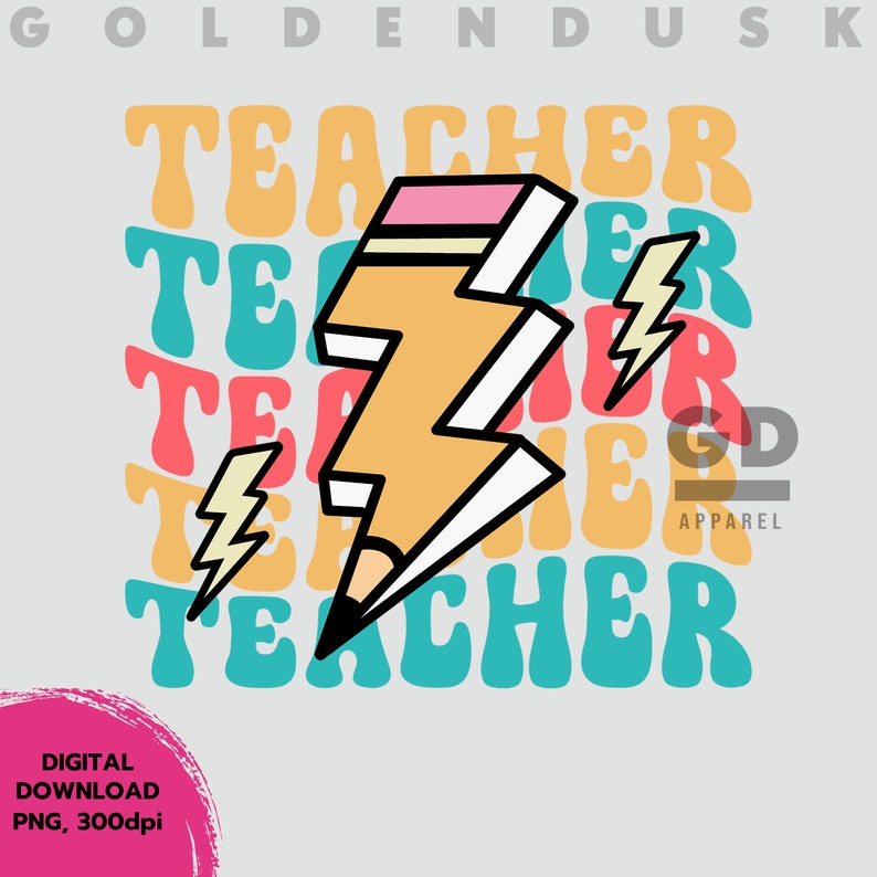 Retro Teacher Png Back to School Png Retro School Png - Etsy